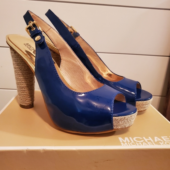 MICHAEL Michael Kors | Shoes | Michael Michael Kors Blue Slingback ...